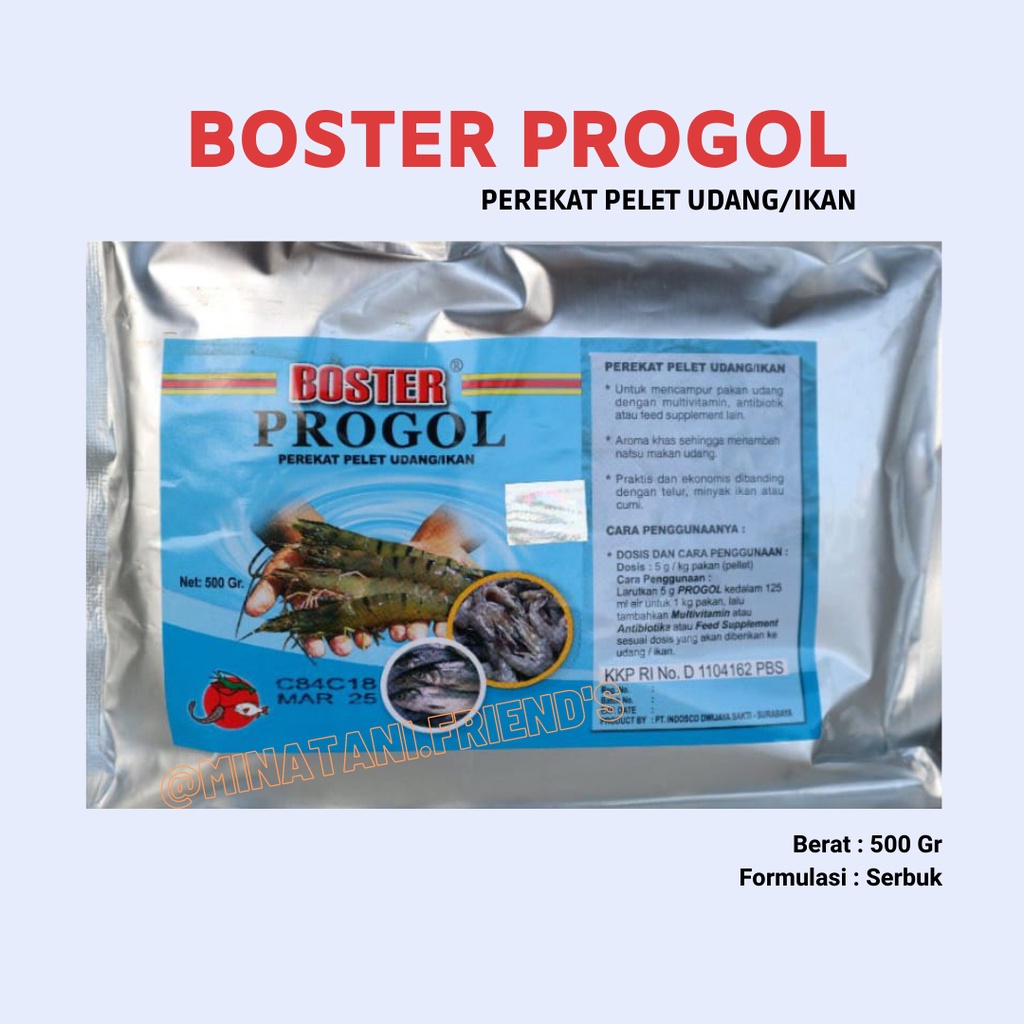 BOSTER PROGOL 500 grams / Shrimp Fish Pellet Adhesive | Shopee Philippines