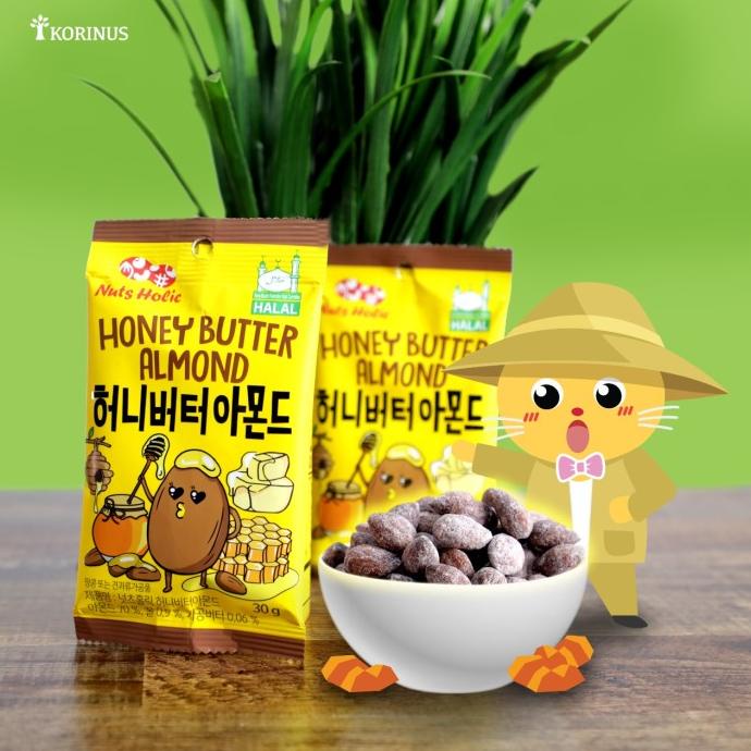 Nuts HOLIC Honey Butter Almonds 1 PACK (Contents 8 pcs) 30gr | Shopee ...