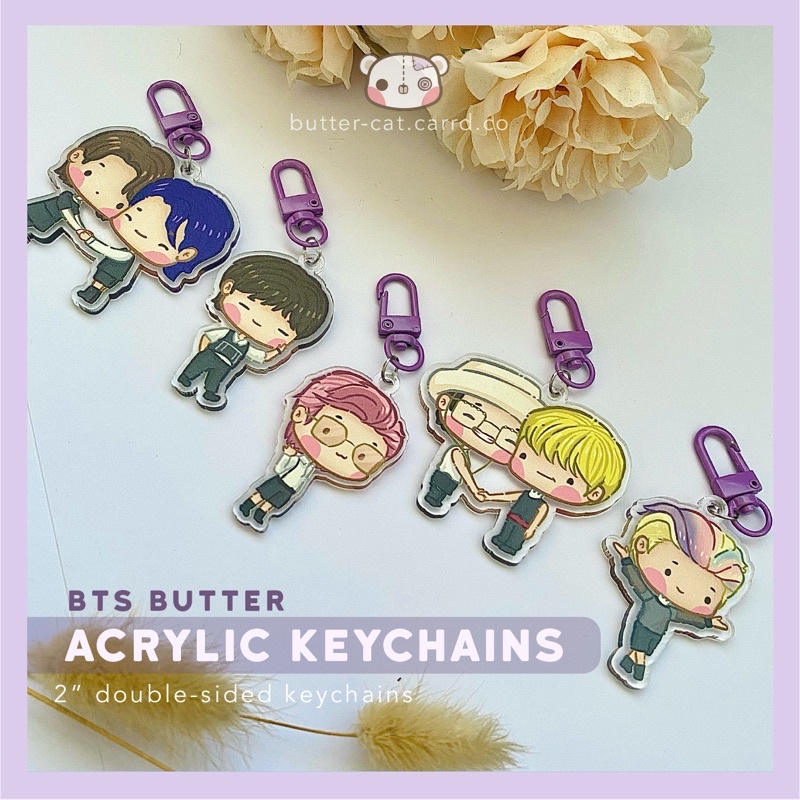 BTS Butter Acrylic Keychains | Fan Art by Chikinikki | Shopee Philippines