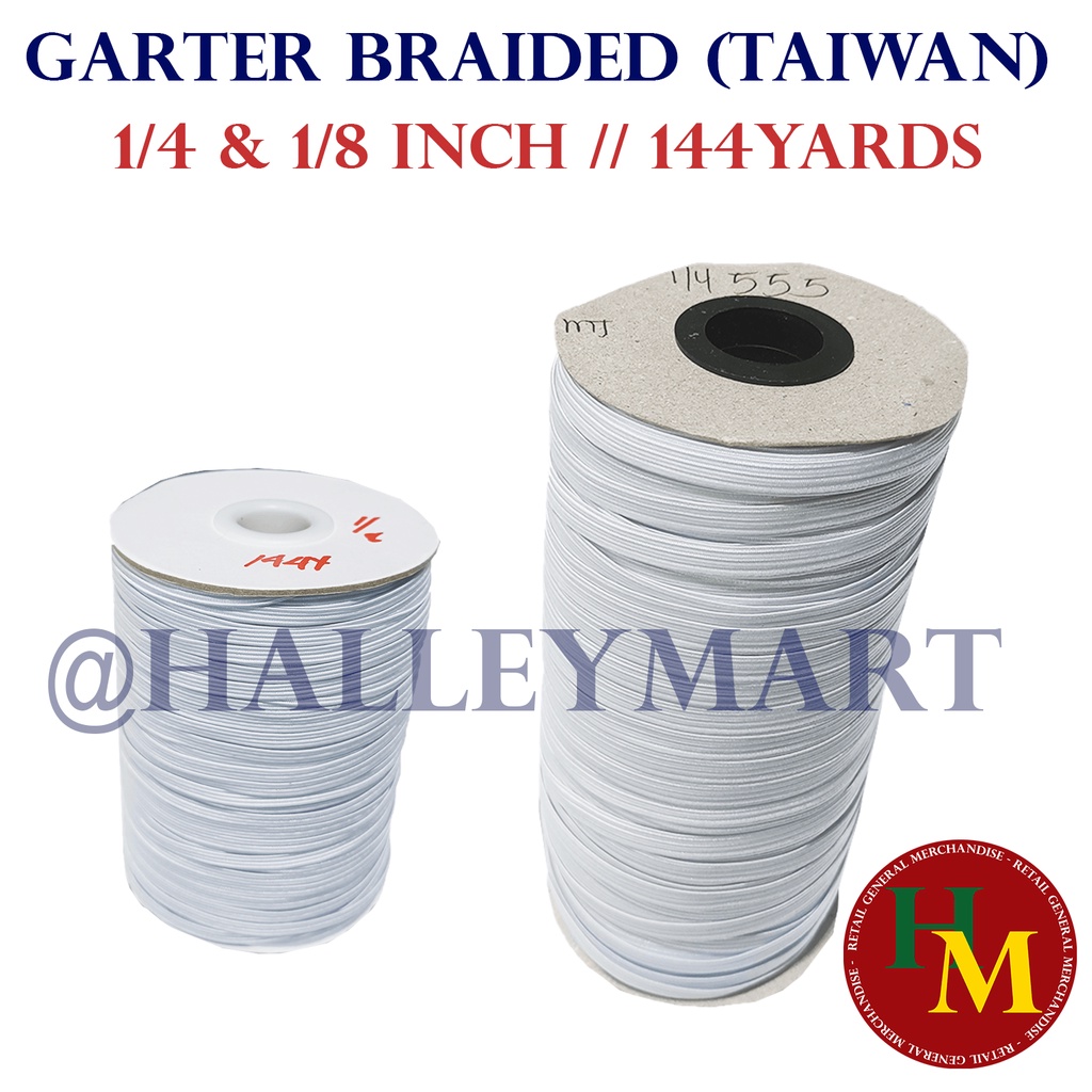 Garter Braided - Sunshine 1/4" Inch & 1/8" Inch & 144 Yards ( Sold Per ...