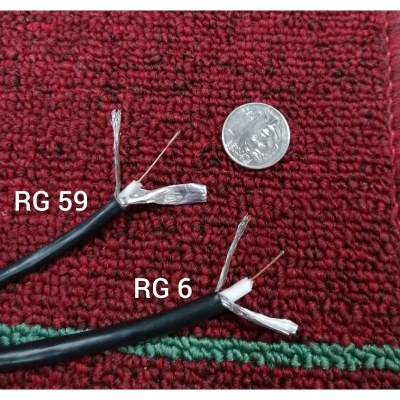 Ordinary Coaxial Cable RG-59 or RG-6 for Antenna per meter | Shopee ...