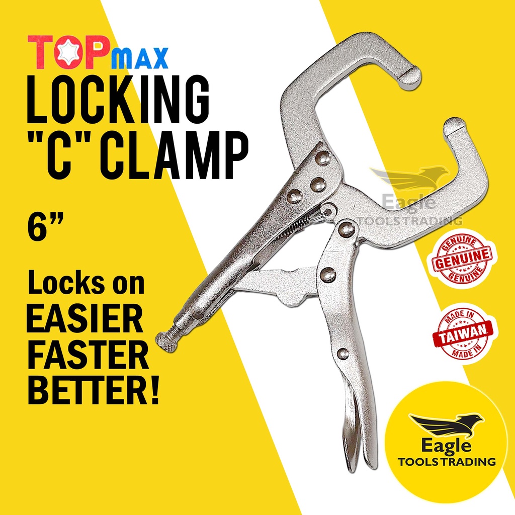Topmax Locking C Clamp 6 inch C Clamp Vise Grip | TP-2108-6 | Shopee ...