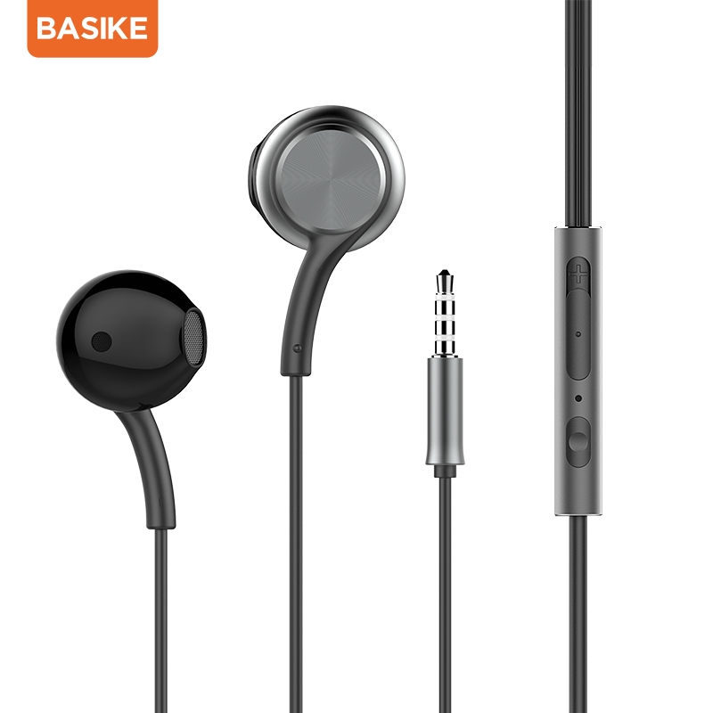 Basike Original Earphone Headset In Ear Earphones With Mic 4D Bass ...