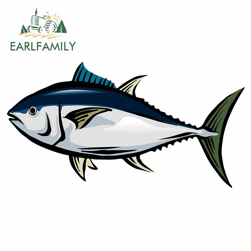 EARLFAMILY 13cm x 11.9cm for Bluefin Yellowfin Tuna Fish Car Stickers ...