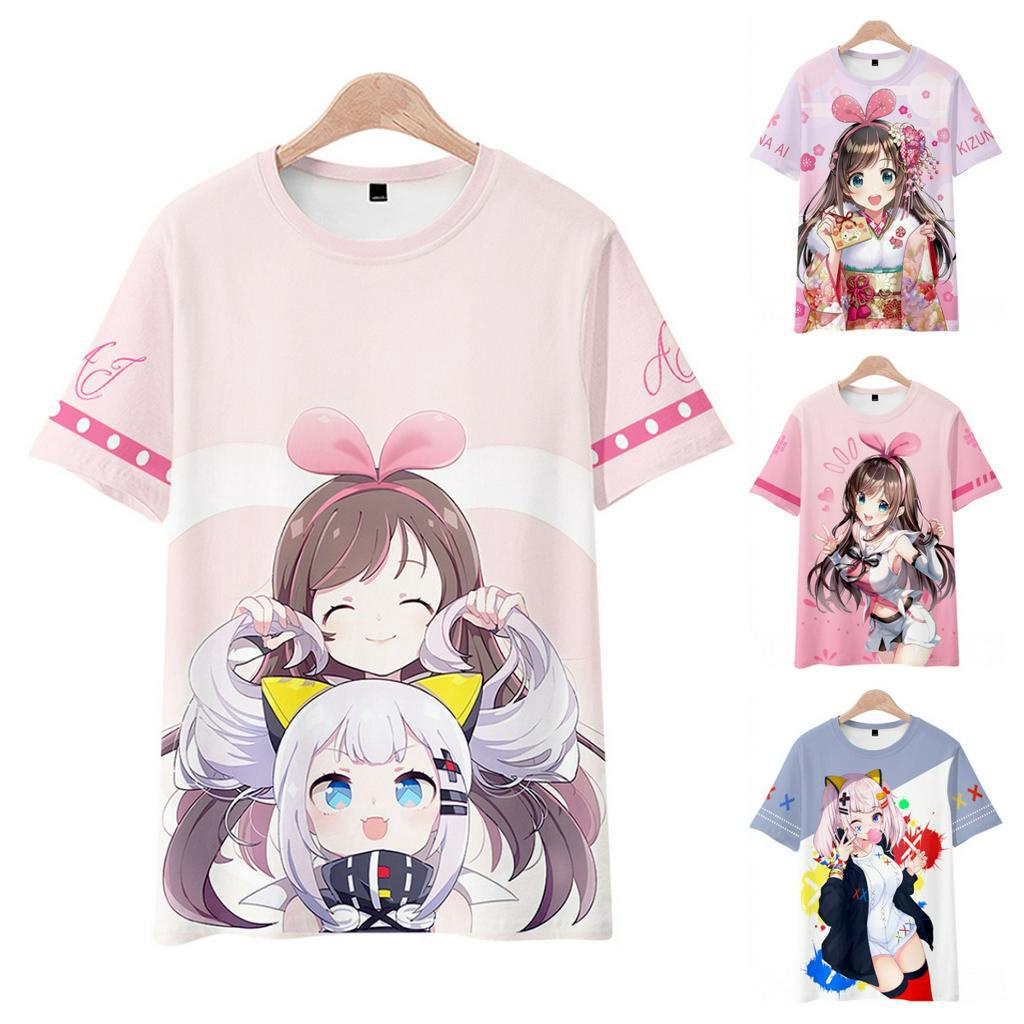 VTuber Kizuna AI T-Shirt for Adults/Teens Unisex Casual Loose Style ...