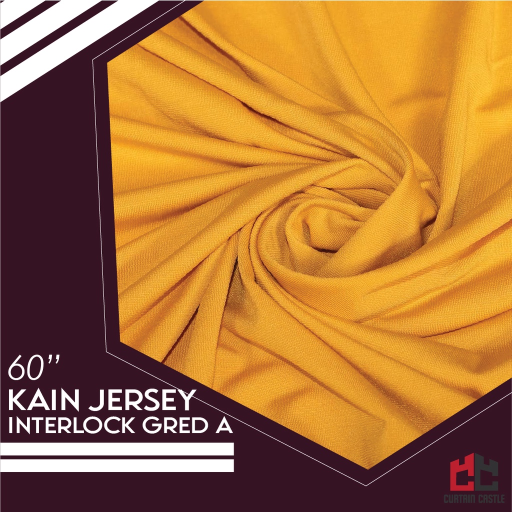 60'' Gred A 45" Interlocking Jersey Cloth | Shopee Philippines