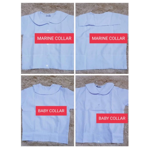 MARINE AND BABY COLLAR FOR SCHOOL UNIFORM (KATRINA FABRIC) | Shopee ...