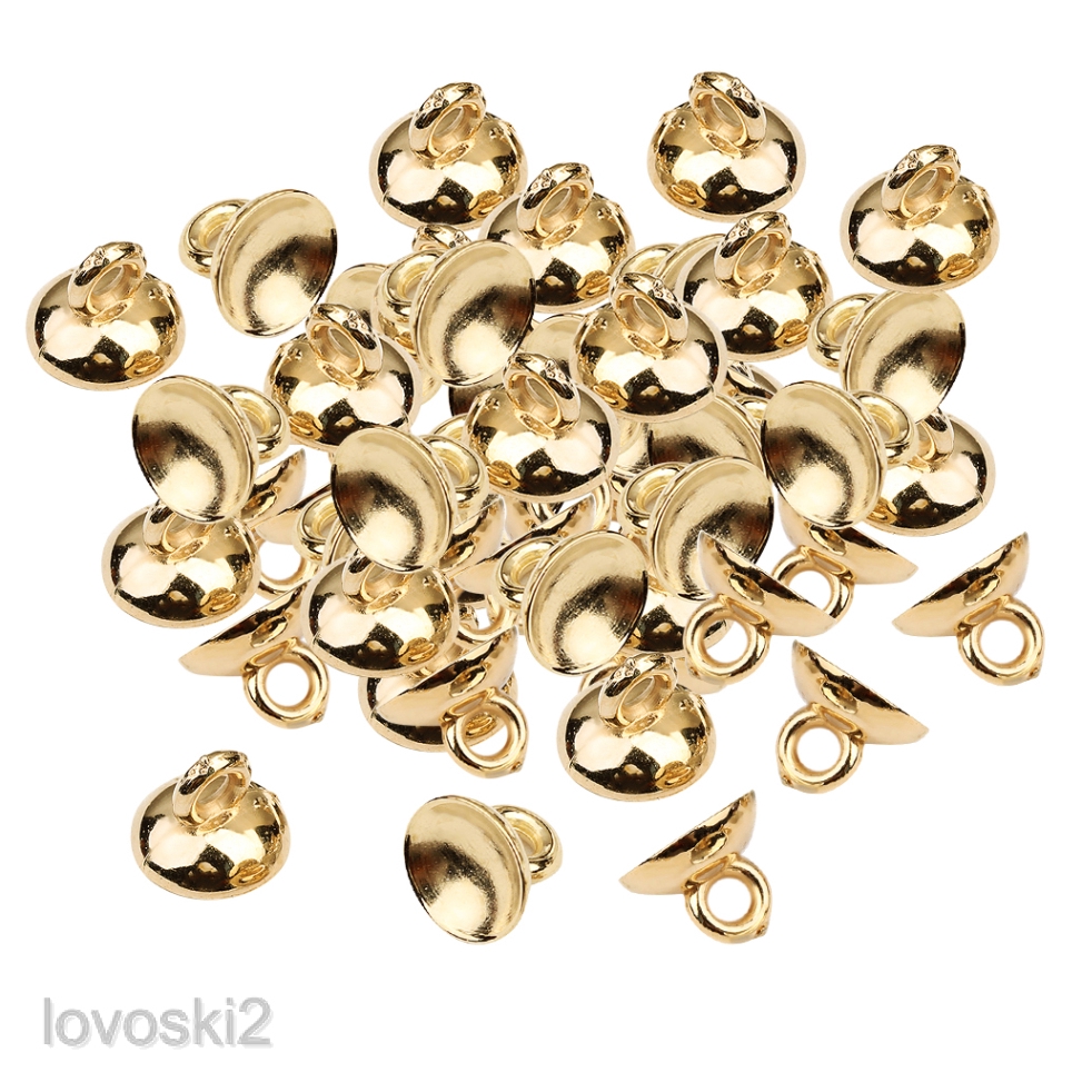 200 Pieces Half Round Shape Beads Cap End Caps With Loop Jewelry Making ...