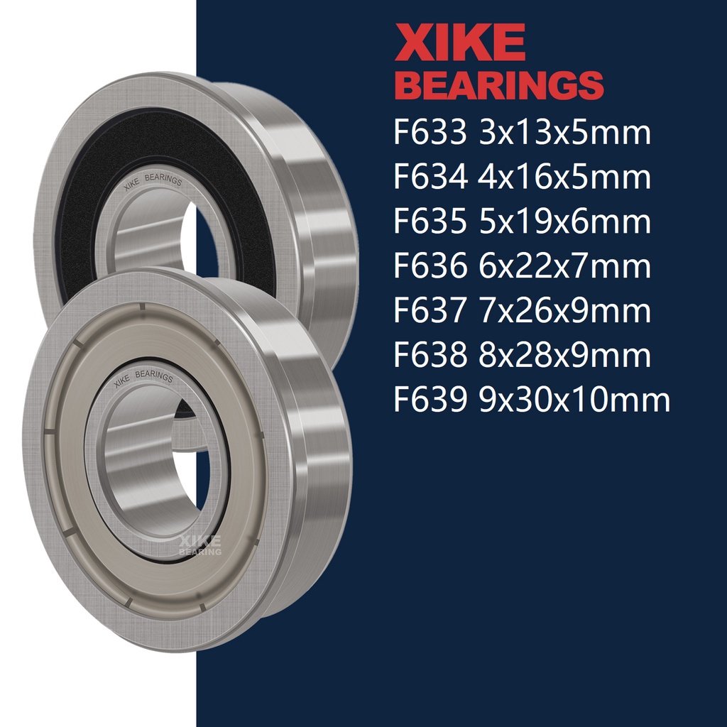 XiKe F633 F634 F635 F636 F637 F638 F639 2RS/ZZ/Open Flange Deep Groove ...