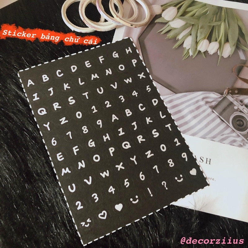 Alphabet Letters Sticker Stickers, Round Border alphabet, Study Book ...