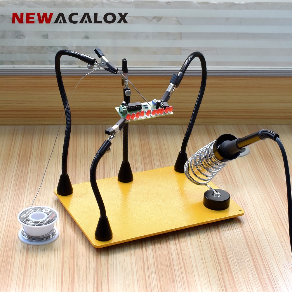 NEWACALOX Magnetic PCB Circuit Board Holder Soldering Helping Hands ...