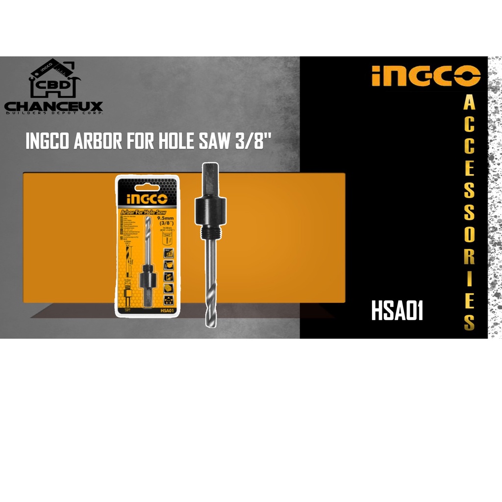 HSA01 INGCO ARBOR FOR HOLE SAW 3/8'' | Shopee Philippines