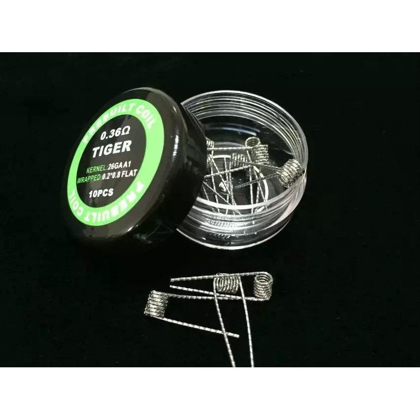 10Pcs/Box Prebuild Coil Wire for RDA RTA RBA Alien Clapton Flat Twisted ...