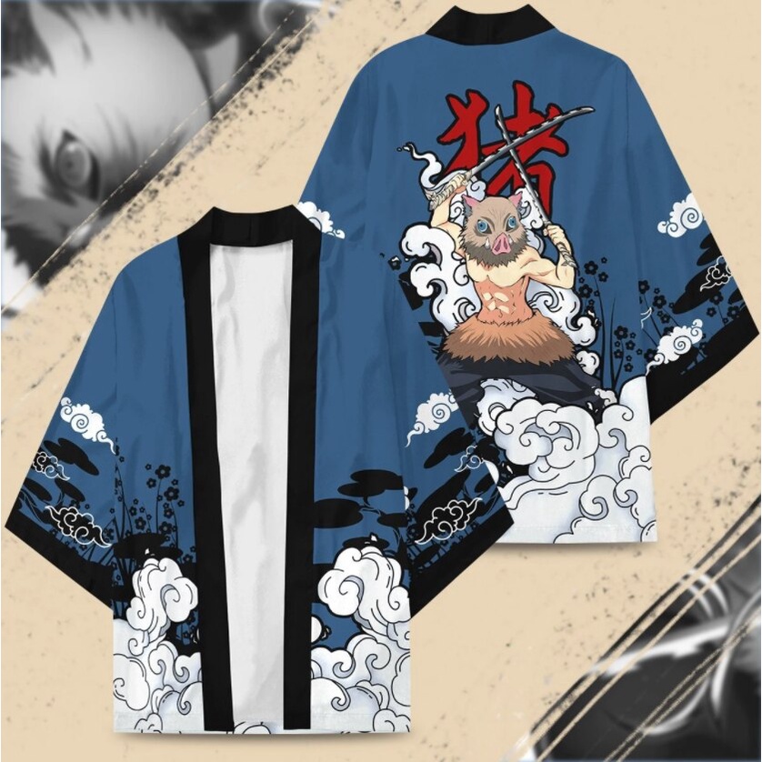 New Anime Demon Slayer Hashibira Inosuke Cosplay Costumes Kimono Adult ...