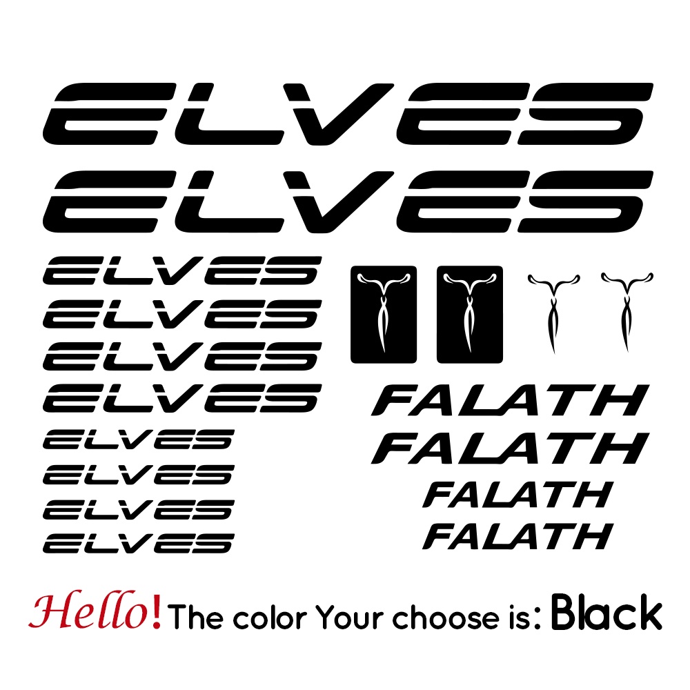 ELVES Bike Frame Vinyl Sticker Decal for Mountain Bike and Road Bike ...