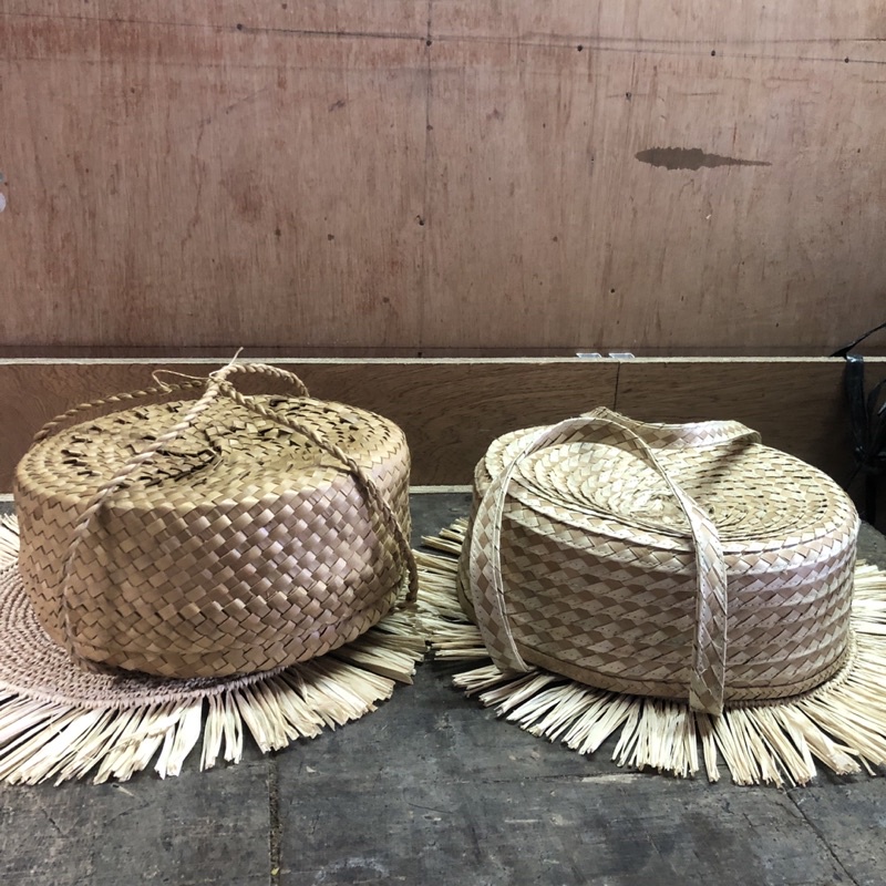 Round tampipi bag / box - natural made - handwoven | Shopee Philippines
