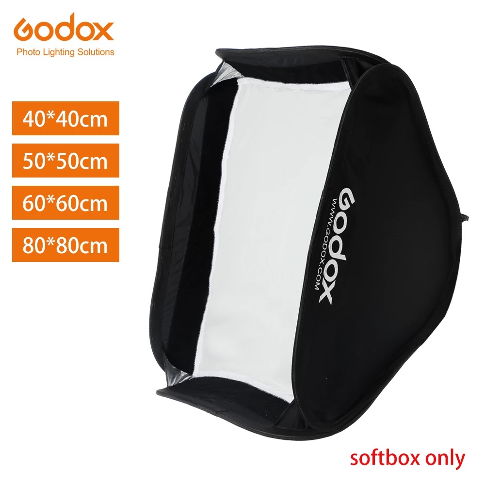 Godox 40x40cm 50x50cm 60x60cm 80x80cm Foldable SoftBox Speedlite Flash ...