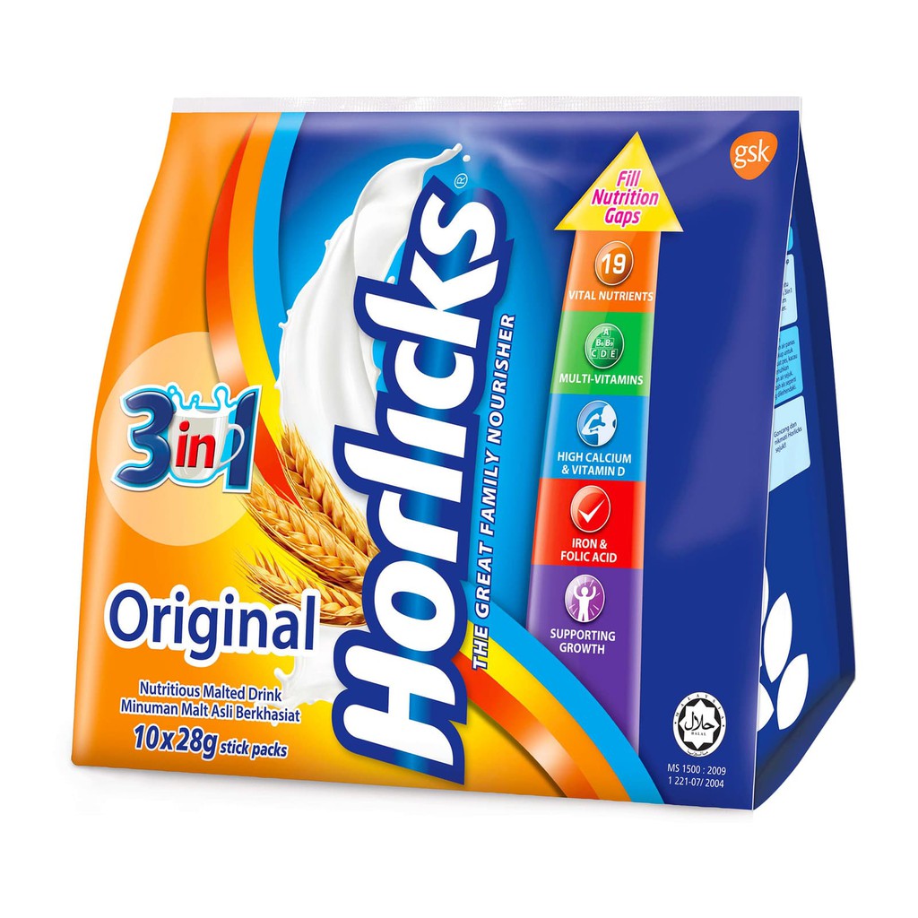 Horlicks 3 in 1 Instant Malted - Original | Shopee Philippines