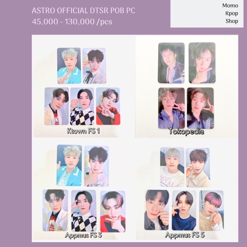 Astro Official Album POB Benefit PC (MJ, Jinjin, Eunwoo, Moonbin, Rocky, Sanha) | Shopee Philippines