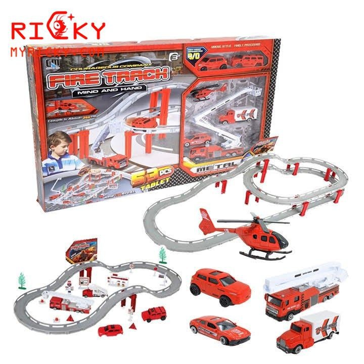 Fire Track Traffic Model Assembly Set - metal Fire truck and airplane ...