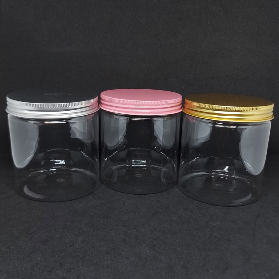 Plastic JAR 600ML ALUMINUM LID / JAR 600 ML TUBE CAP ALUMINUM / CAKE ...