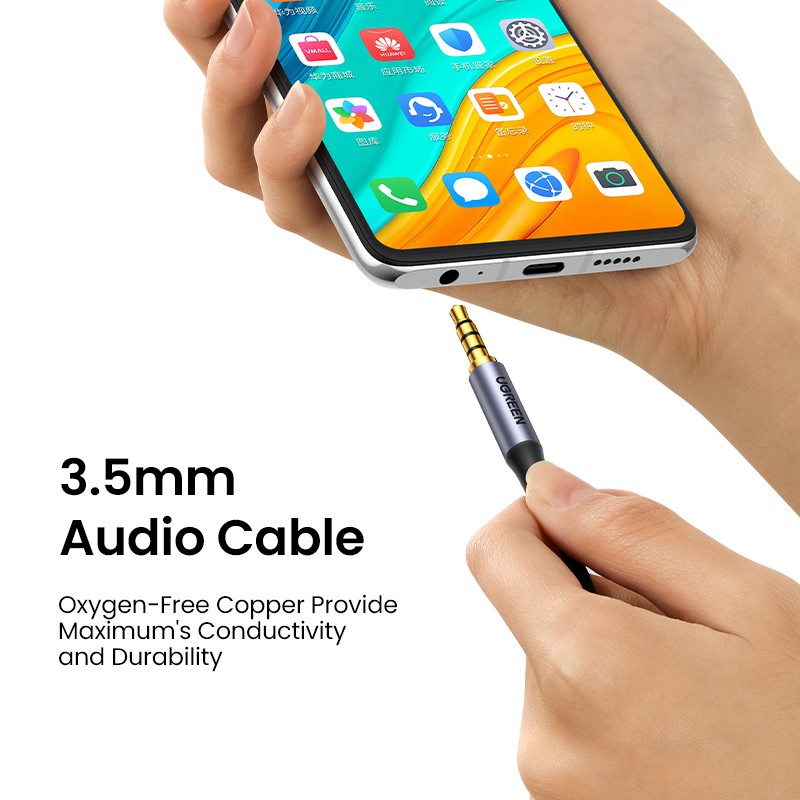 UGREEN 3.5mm Aux Cable 4 Pole TRRS 4-Conductor Auxiliary Male To Male ...