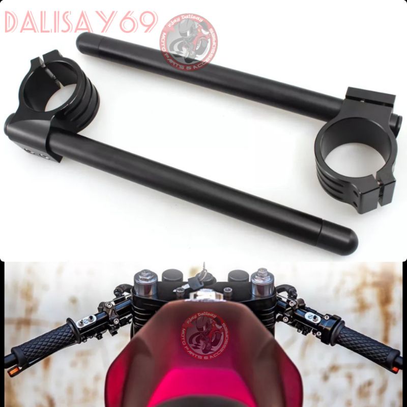 Clip on handle bar 51mm CNC cafe racer handle bar rc250 handle bar ...