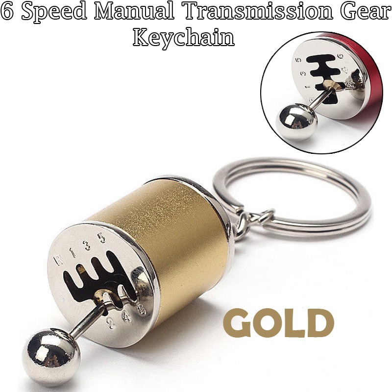 6 Speed Manual Transmission Gear Keychain Lever Metal Key Rinf Metal ...