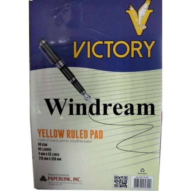 Victory Yellow Pad 90lvs 60gsm per pad | Shopee Philippines