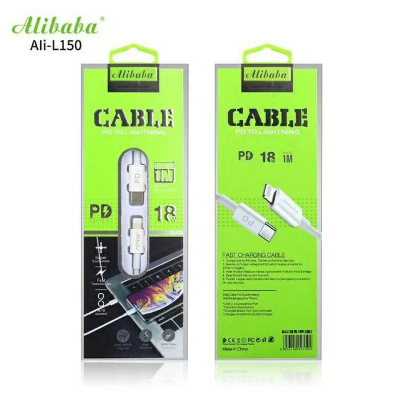 Alibaba Type-C to Lightning Charging Data Cable (ALI-L150) | Shopee ...