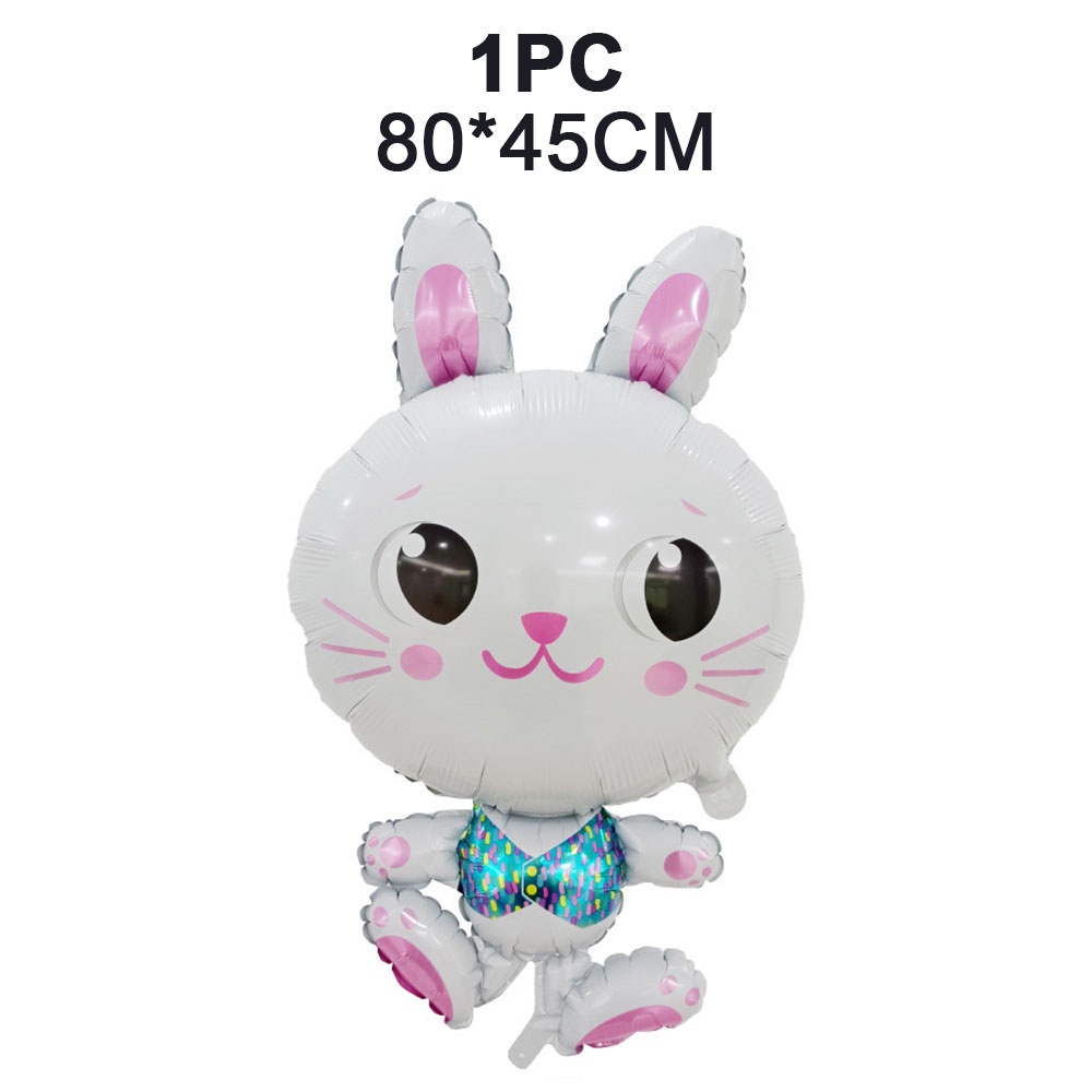 Easter Cartoon Party Rabbit Foil Balloons Jungle Bunny Helium Ballon ...