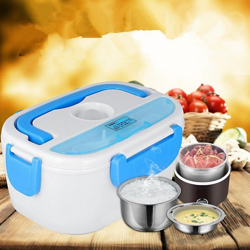 SALE Dual Use Portable Electric Lunch Box Food Warmer Container Water ...