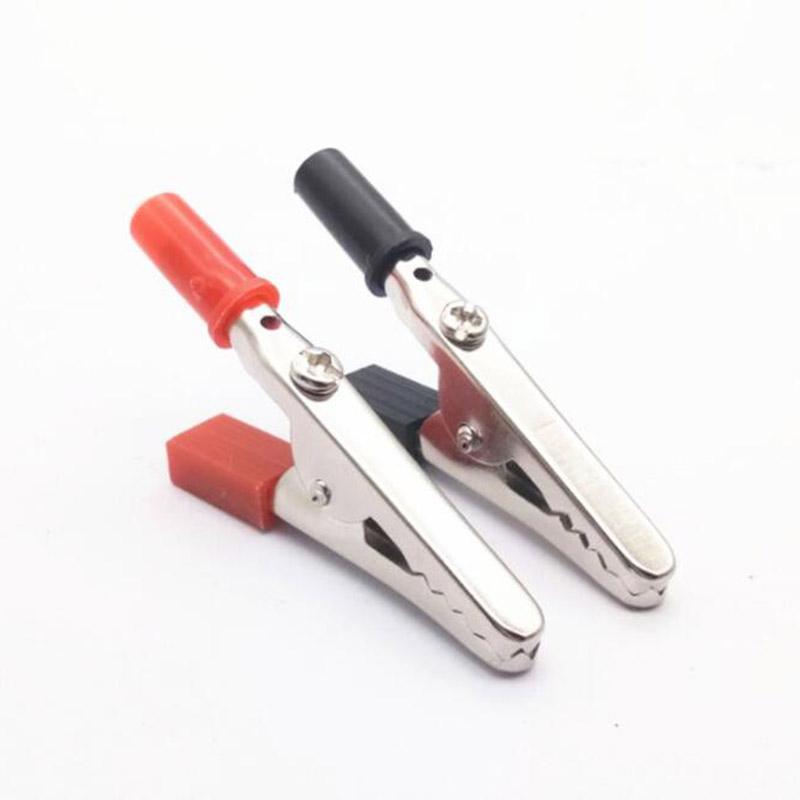 10pcs 55mm Plastic Handle Electric Alligator Clips Crocodile Battery ...