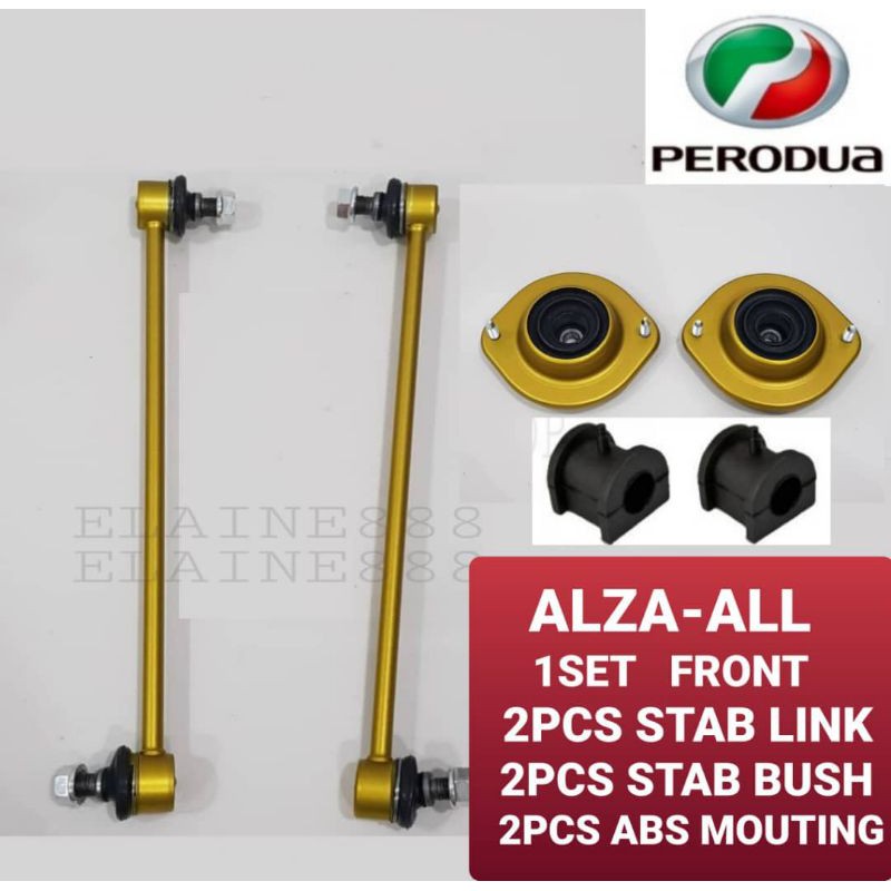 EL PERODUA ALZA ALL STABILIZER LINK + MOUNTING + BUSH FRONT AKIRA JAPAN ...