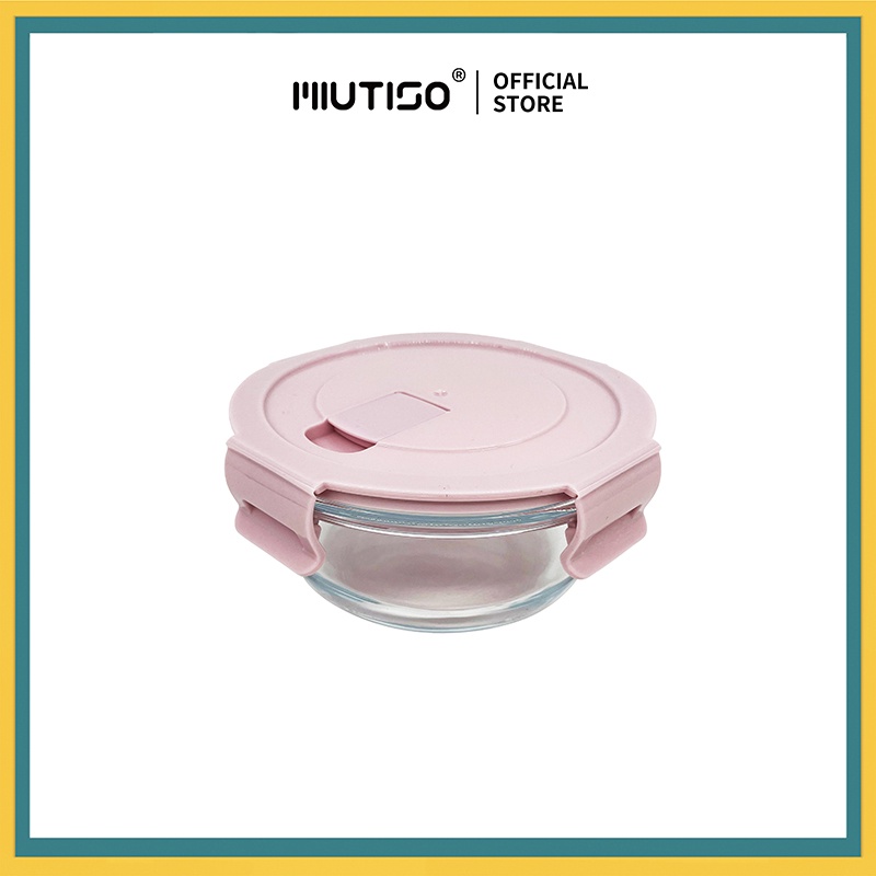 Miutiso High Borosilicate Glass Round Food Storage Container Meal-Prep ...