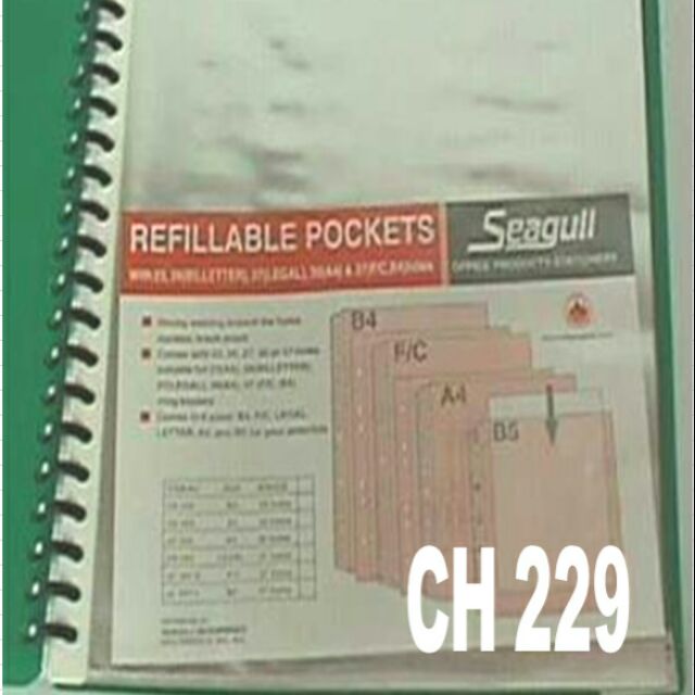 Seagull clearbook refill 27holes and 37holes- Long by10's | Shopee ...