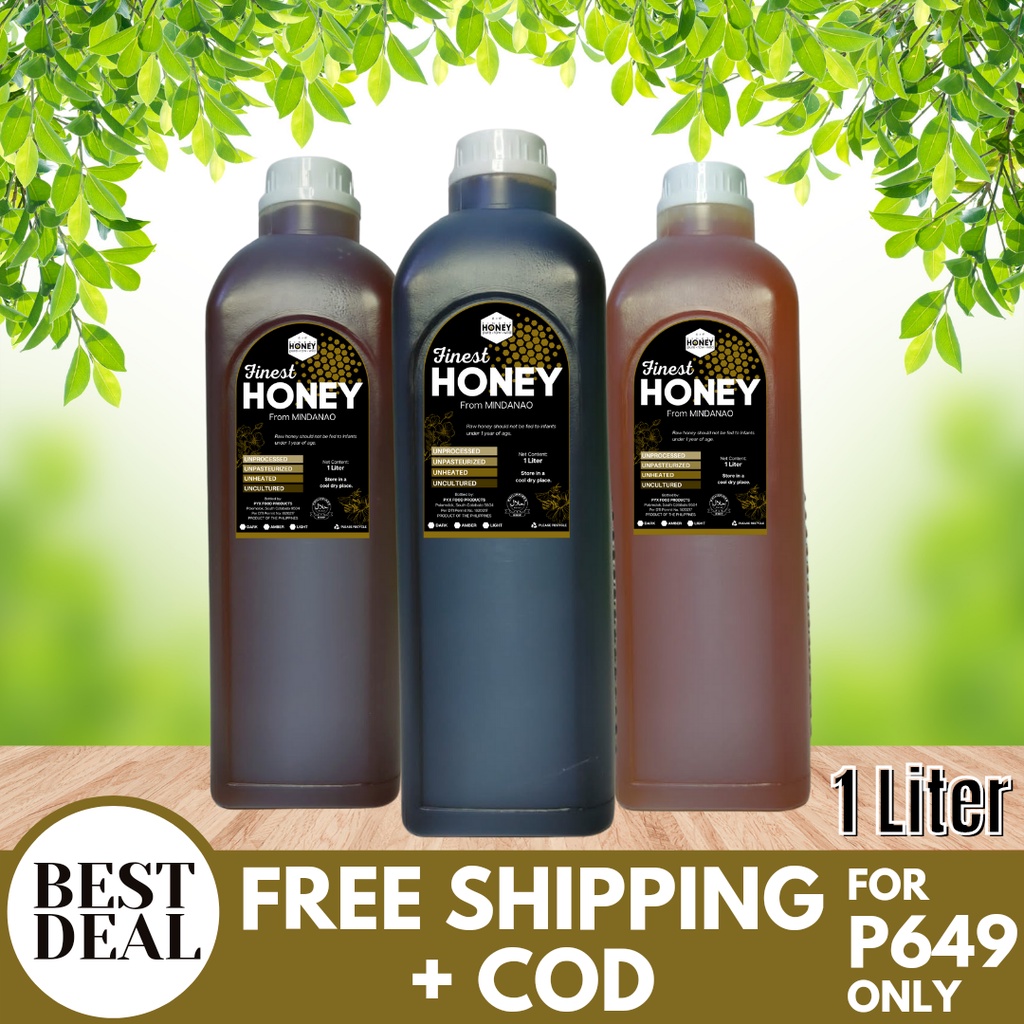 Finest Honey 1 Liter PURE RAW WILD HONEY FROM MINDANAO (shopee ...