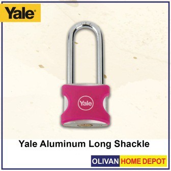 YALE Aluminum Long Shackle Padlock Colored YE3 (color are subject for ...
