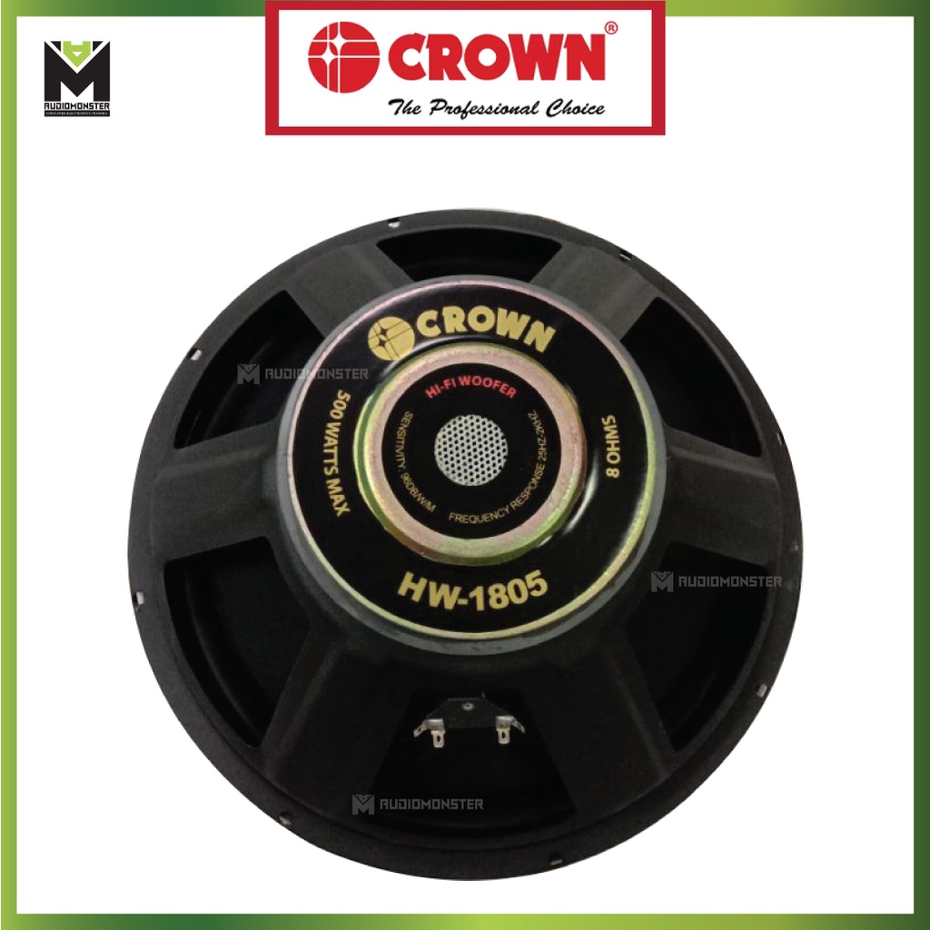 Crown HW-1805 18 Inch 500 Watts Woofer Speaker | Shopee Philippines