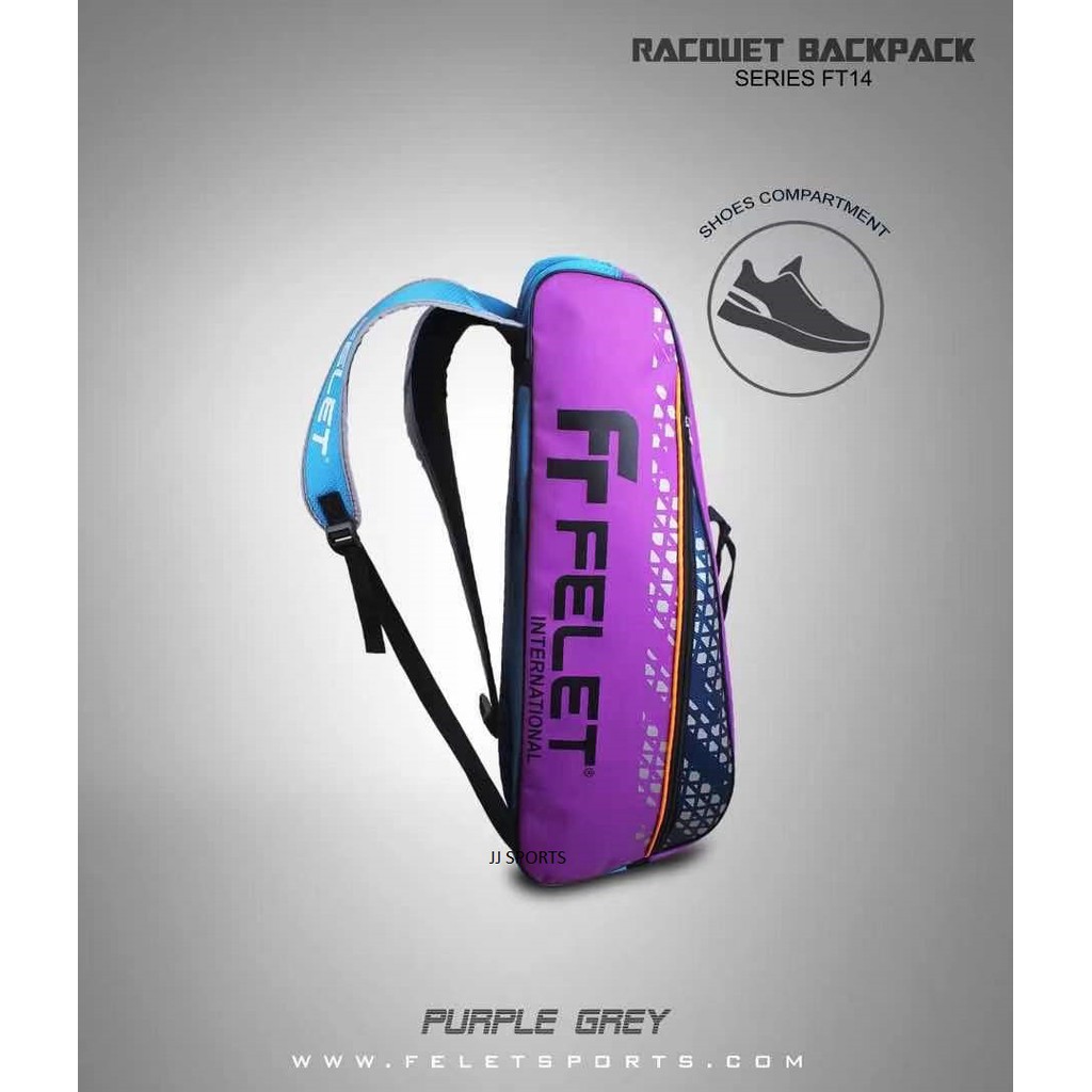 FELET DOUBLE BACKPACK Double Zip+ Shoe Compartment +Side Zip Bag ...