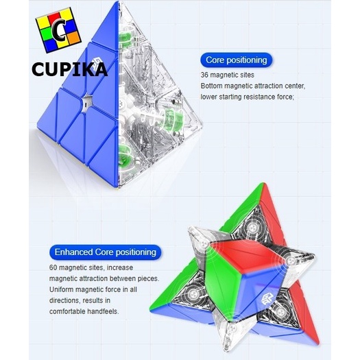 Cube Puzzle Pyraminx Gan Pyraminx M Magnetic Stickerless Enhanced UV ...
