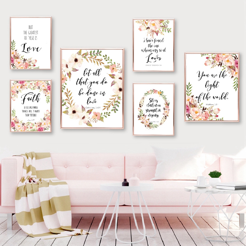 Posters Prints Bible Verse Canvas Painting Poster Christian Wall Art ...