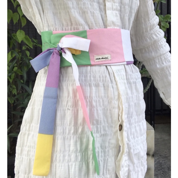 Rainbow colored obi belt / contemporary cute belt | Shopee Philippines