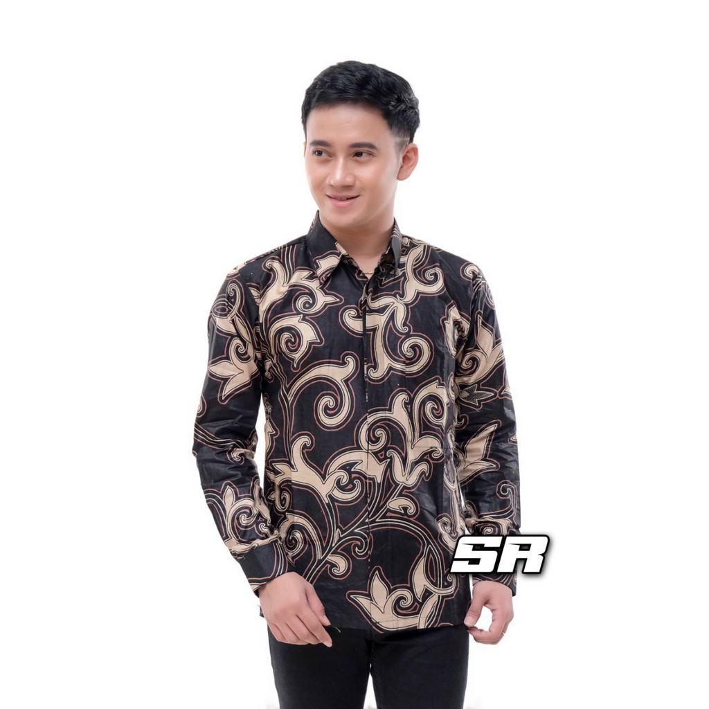 PRIA KEMEJA Long Sleeve Male BATIK Shirt | Shopee Philippines