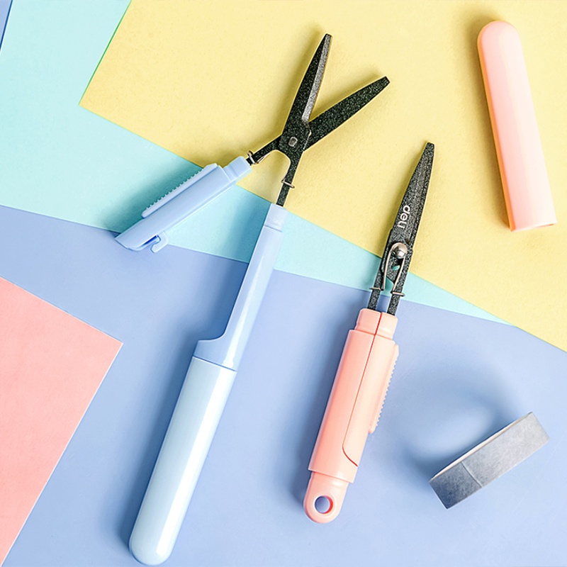 Deli Portable Scissors 125mm 4 9/10" Hand Made Cut Paper Scissors 77761 ...