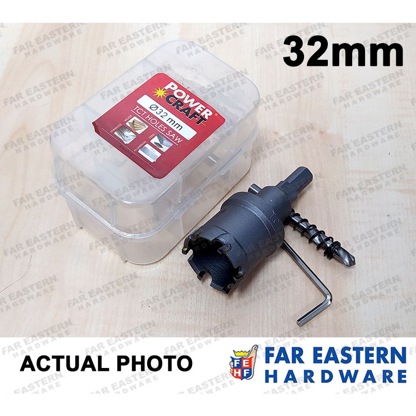 POWERCRAFT TCT Carbide Hole Saw for Metal 19mm 22mm 25mm 29mm 32mm 35mm ...
