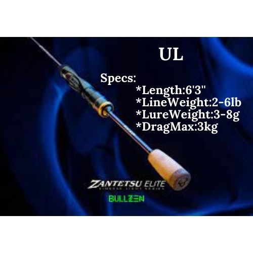 Bullzen Zantetsu Elite Fishing Rod (XUL, UL, ML, L) | Shopee Philippines