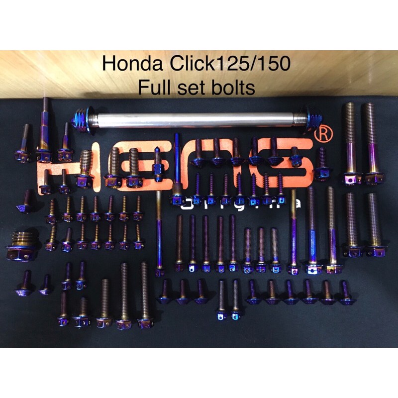 Heng Fullset of Bolts Honda Click 125/150 V1/V2 | Shopee Philippines