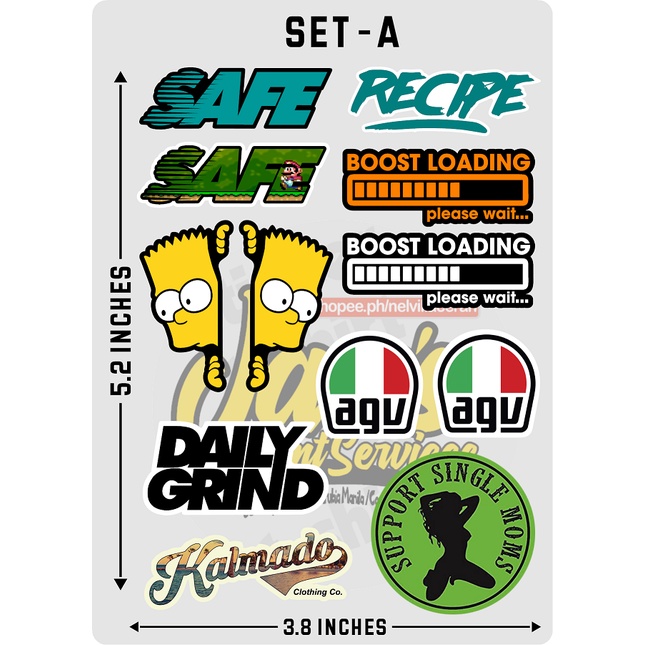 Sticker Bomb Pack Set Decals for Motor and Helmet Waterproof and Non ...