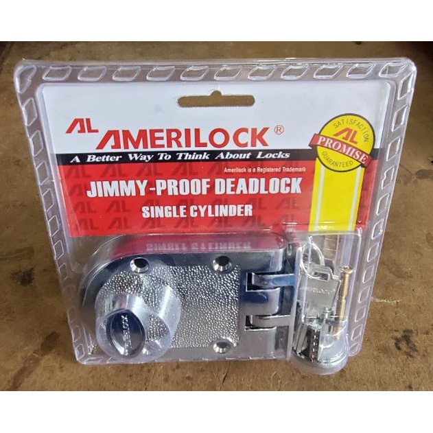 AMERILOCK DEADLOCK / DEAD LOCK CHROME SINGLE CYLINDER #275C SET ...